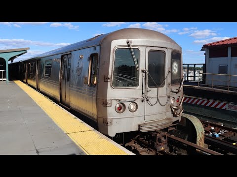 MTA Rockaway Shuttle train ride from Rockaway Park to Rockaway Blvd ...