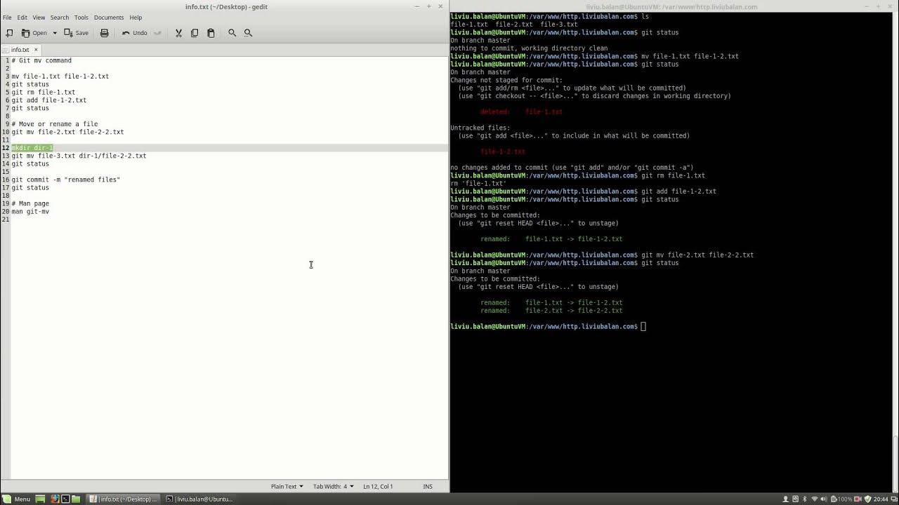 Git mv command #73 - YouTube