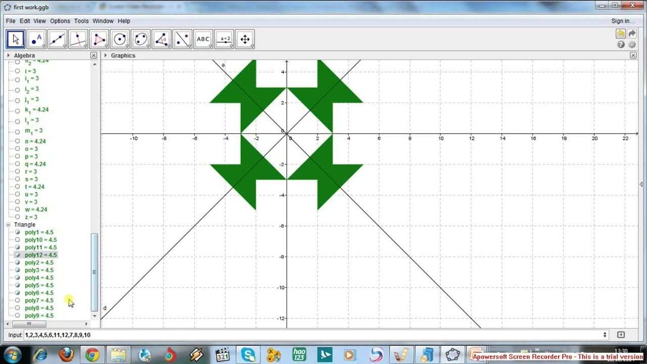 batik with geogebra project 1 - YouTube