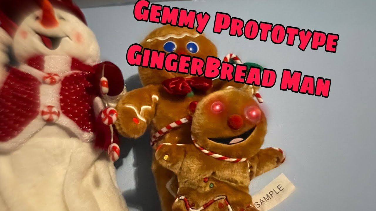 Gemmy Unreleased Sample Prototype Gift Card Holder Gingerbread Man Clip ...