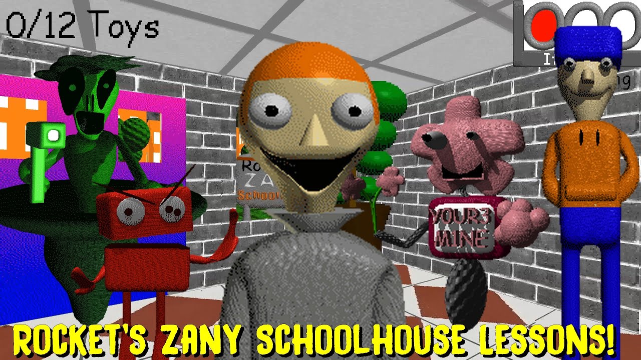 Rocket's Zany Schoolhouse Lessons! - Baldi's Basics Mod - YouTube