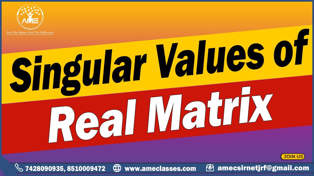 Singular Values of Real Matrix - YouTube