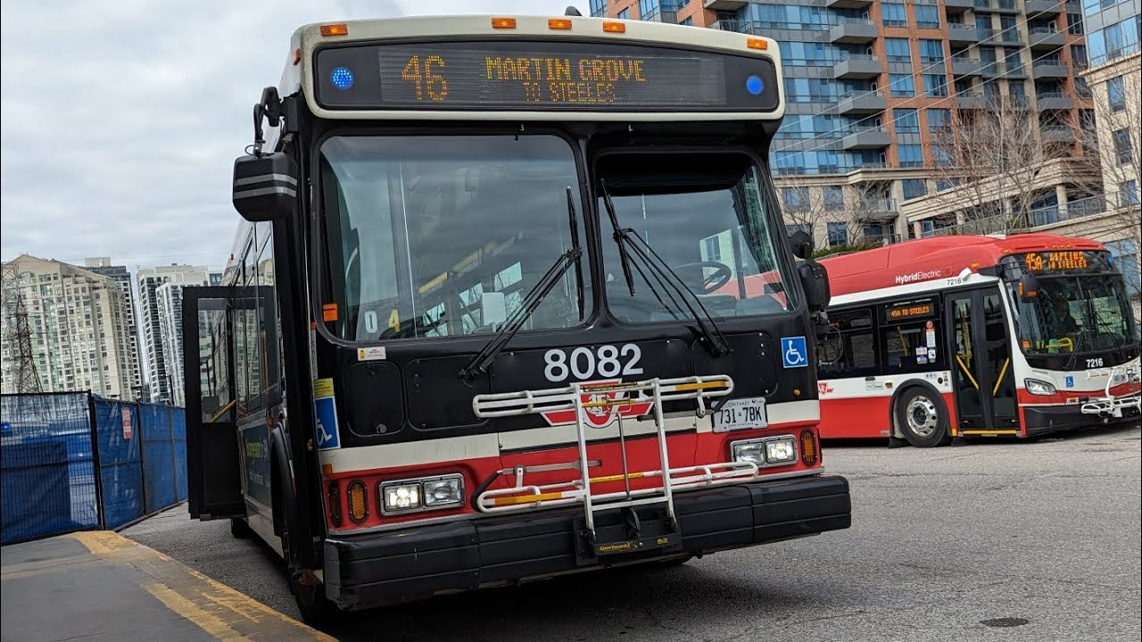 (Retired) TTC Orion VII OG Diesel 8082 on Route 46 Martin Grove - YouTube