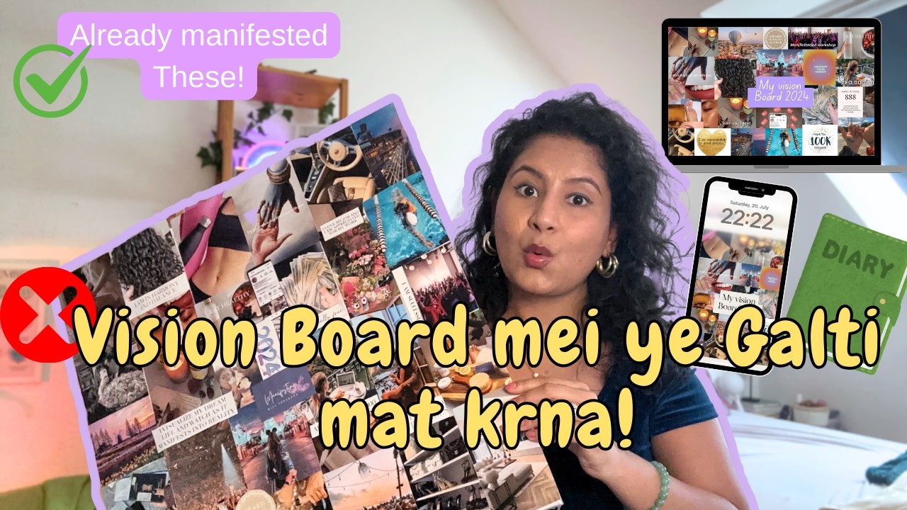 How to make a Vision Board 2024 in Hindi | Step by step Vision Board ...
