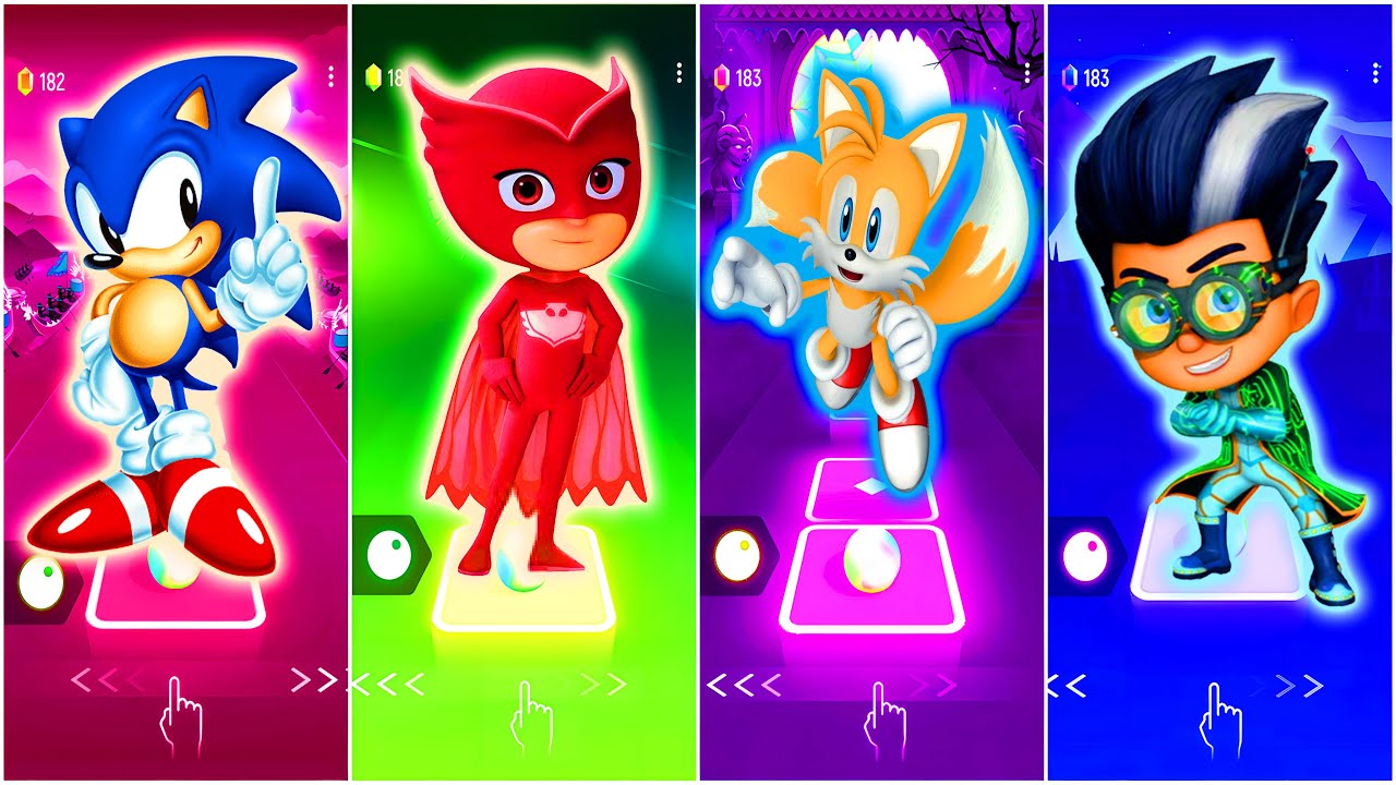🔥PJ Masks x Sonic vs Catboy Sonic vs Owlette Amy Rose vs Gekko Miles ...
