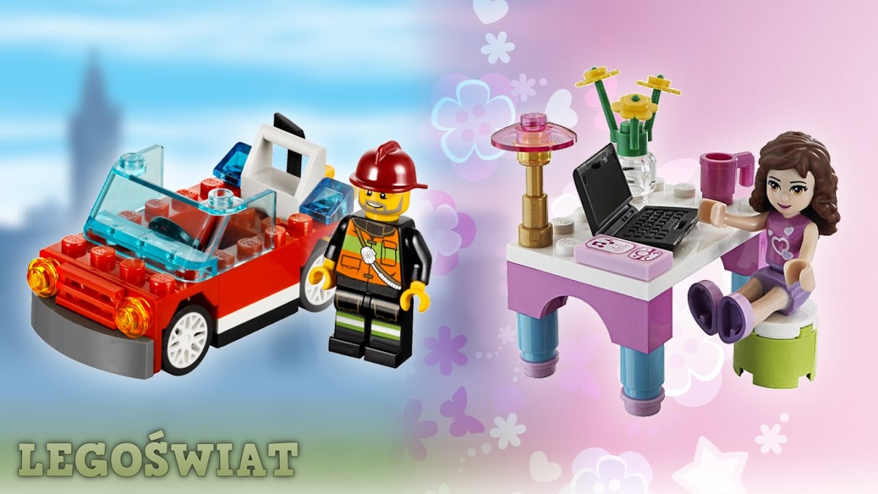 LEGO Friends: "Olivia's Desk" (30102) / LEGO City: "Fire Car" (30221 ...