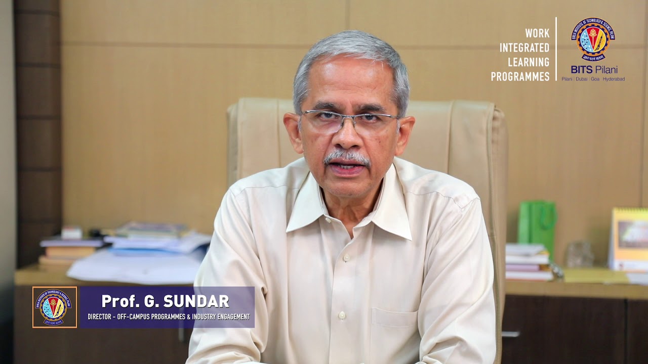 Prof. G Sundar, Director, Off-Campus Programmes & Industry Engagement ...