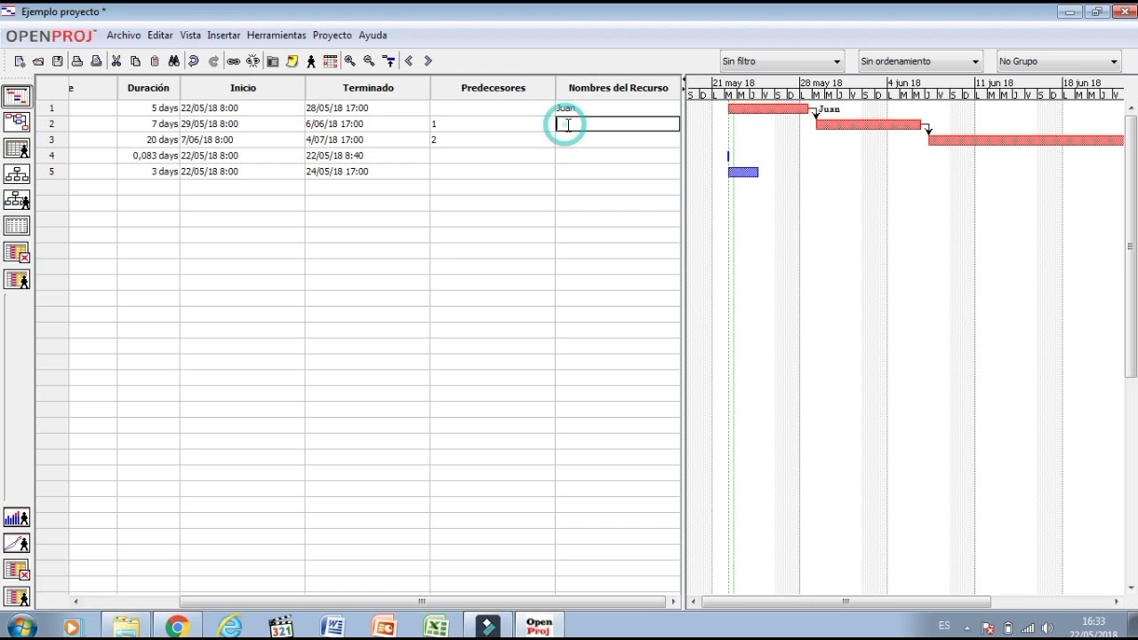 Tutorial OpenProj: Software de Administración de Proyectos /2018 - YouTube