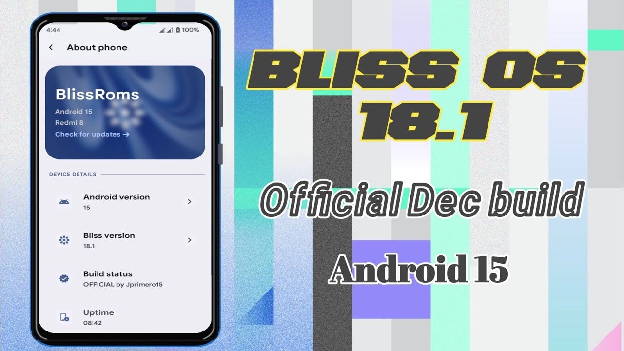 Bliss OS 18.1 ! Android 15 ! Latest new custom rom ! Mi439 - YouTube