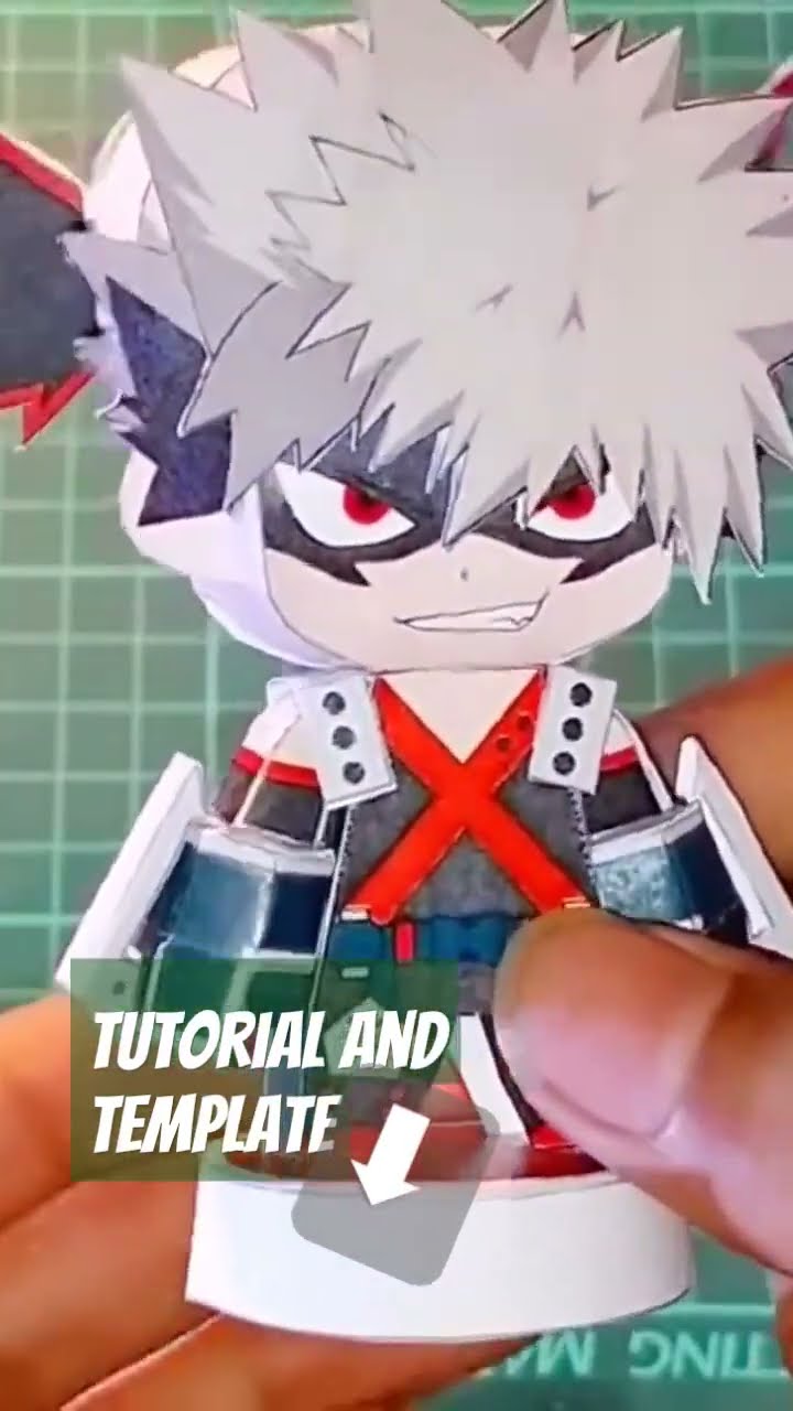Katsuki Bakugo Papercraft - YouTube