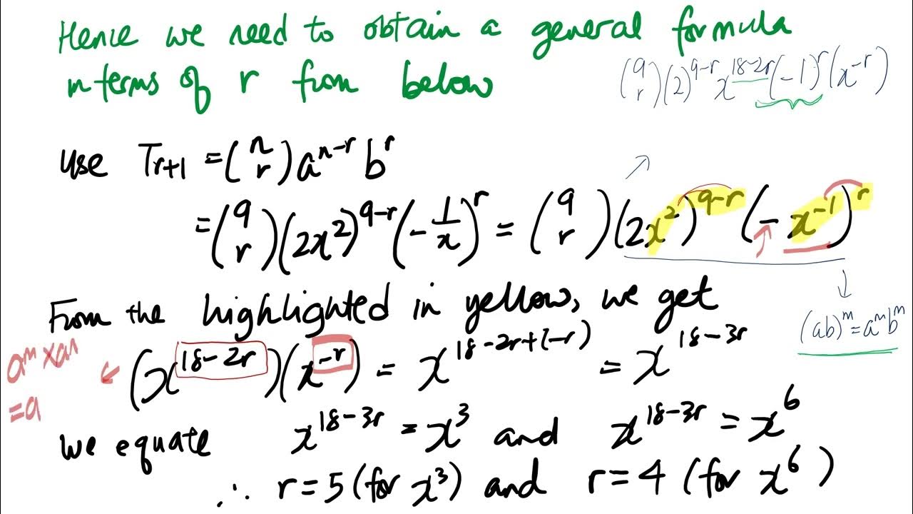 Problem solving Using the general term formula in binomial theorem - YouTube