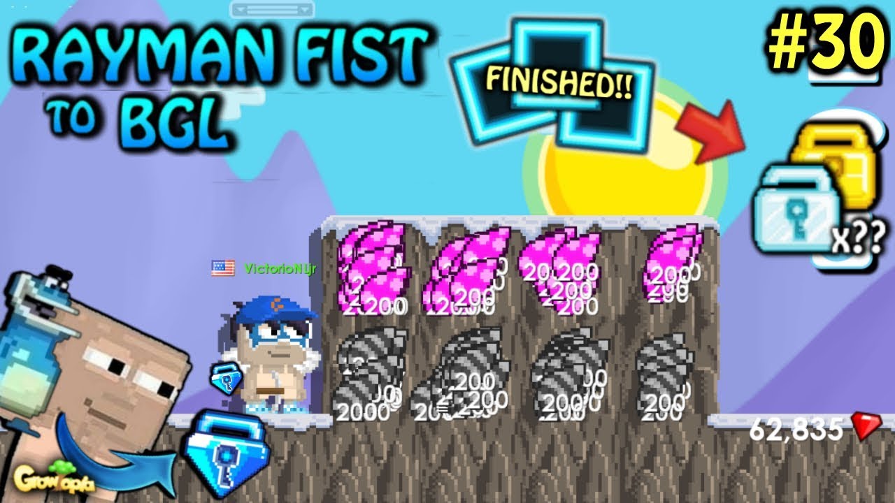 FINISHED HUGE MASS PROJECT!! | Rayman Fist to BGL #30 - Growtopia - YouTube