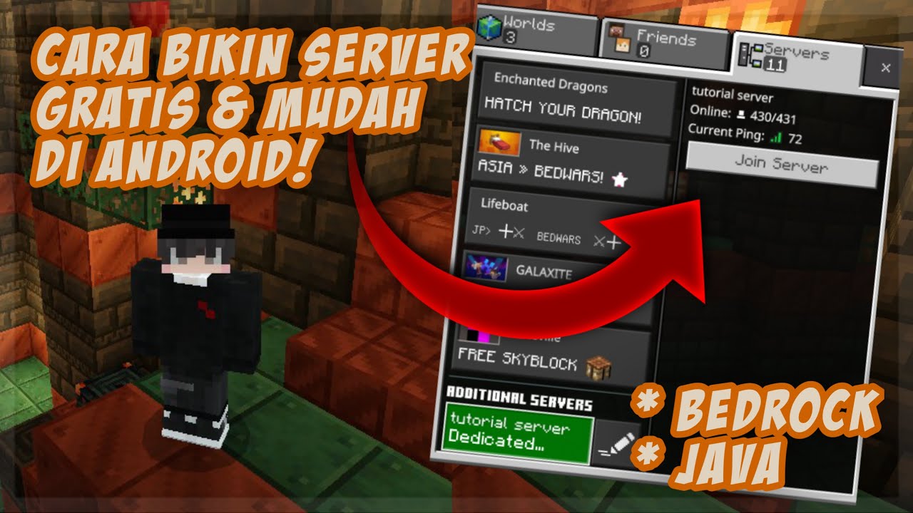 TOP 5 CARA TERMUDAH MEMBUAT SERVER MINECRAFT (GRATIS ON 24JAM!) - YouTube