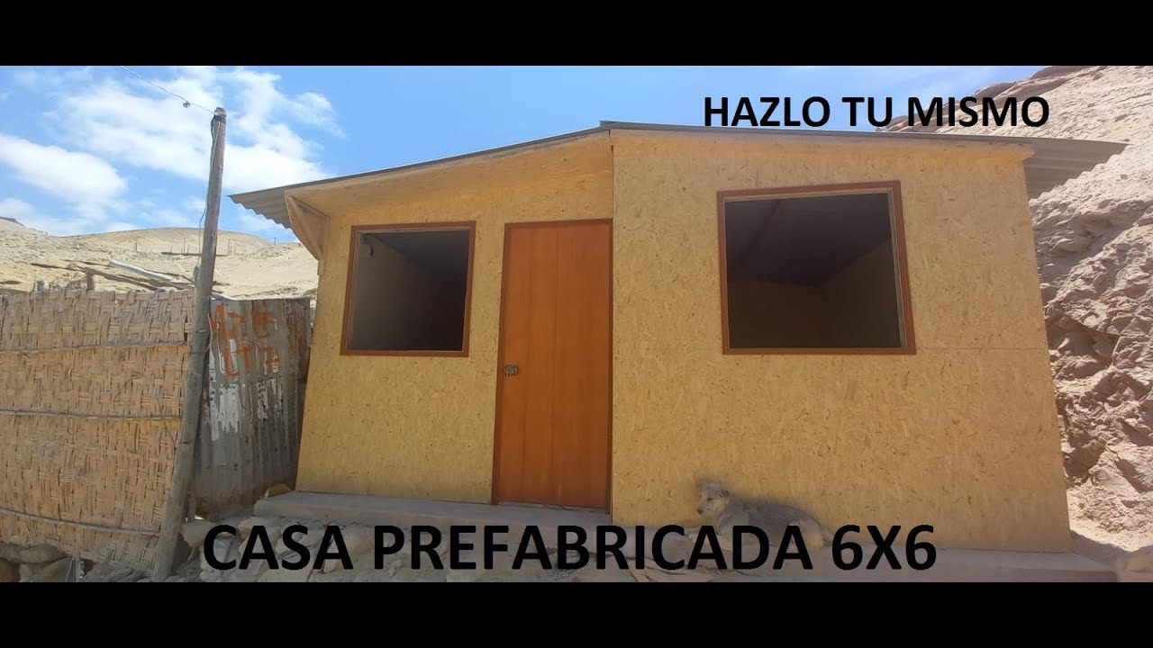 COMO HACER UNA CASA DE MADERA 6X6 PREFABRICADA - YouTube