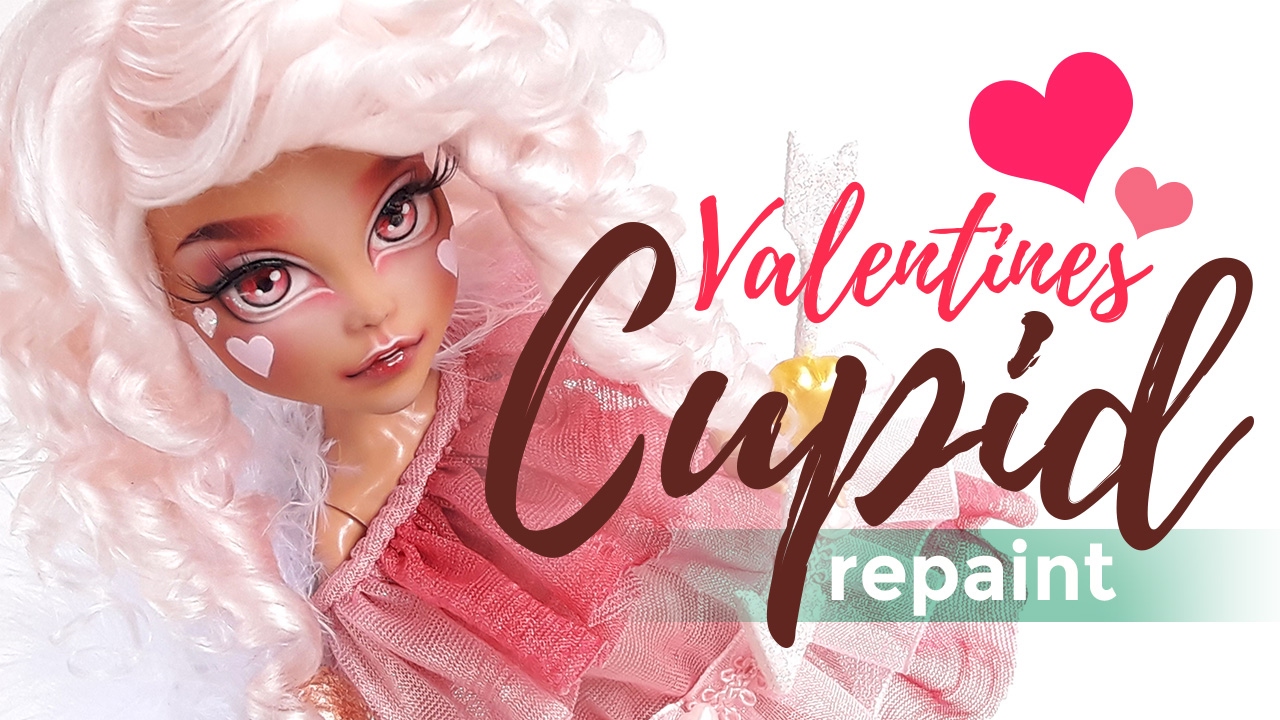 Valentines Collab 💘Cupid | Custom MH Doll Repaint | Mozekyto #1 - YouTube