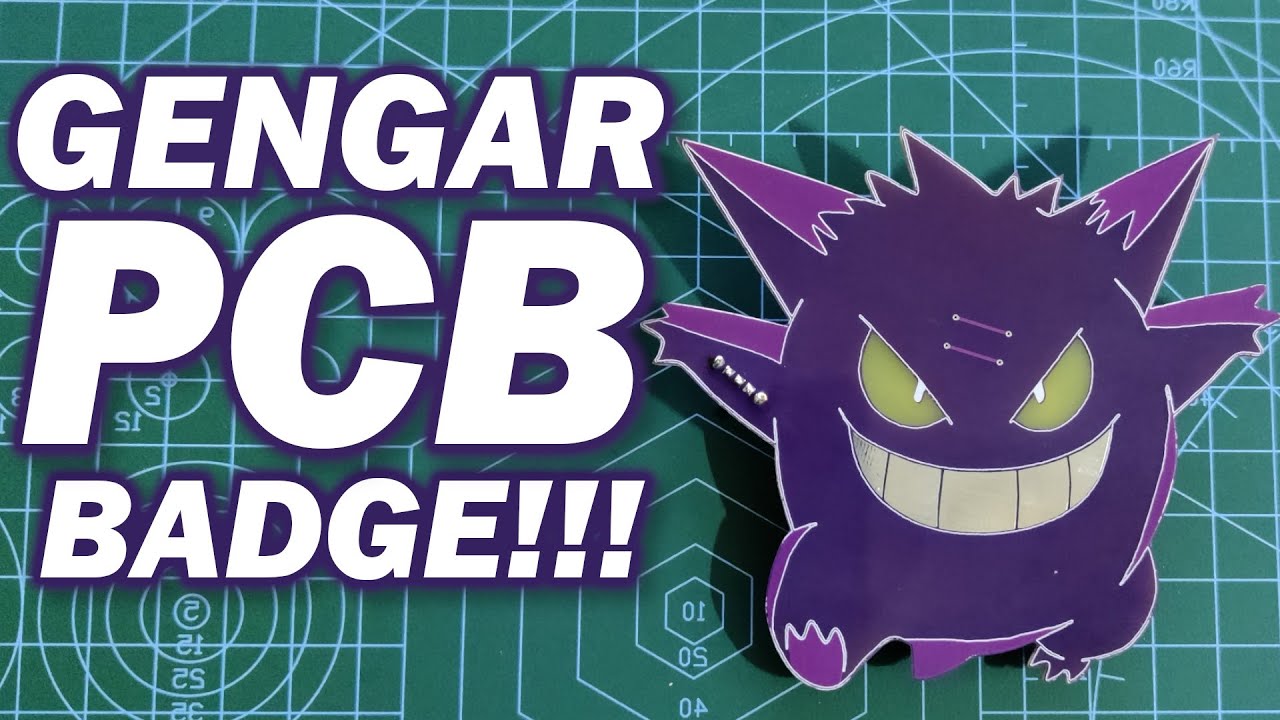 Gengar PCB Badge made from PCB! - YouTube