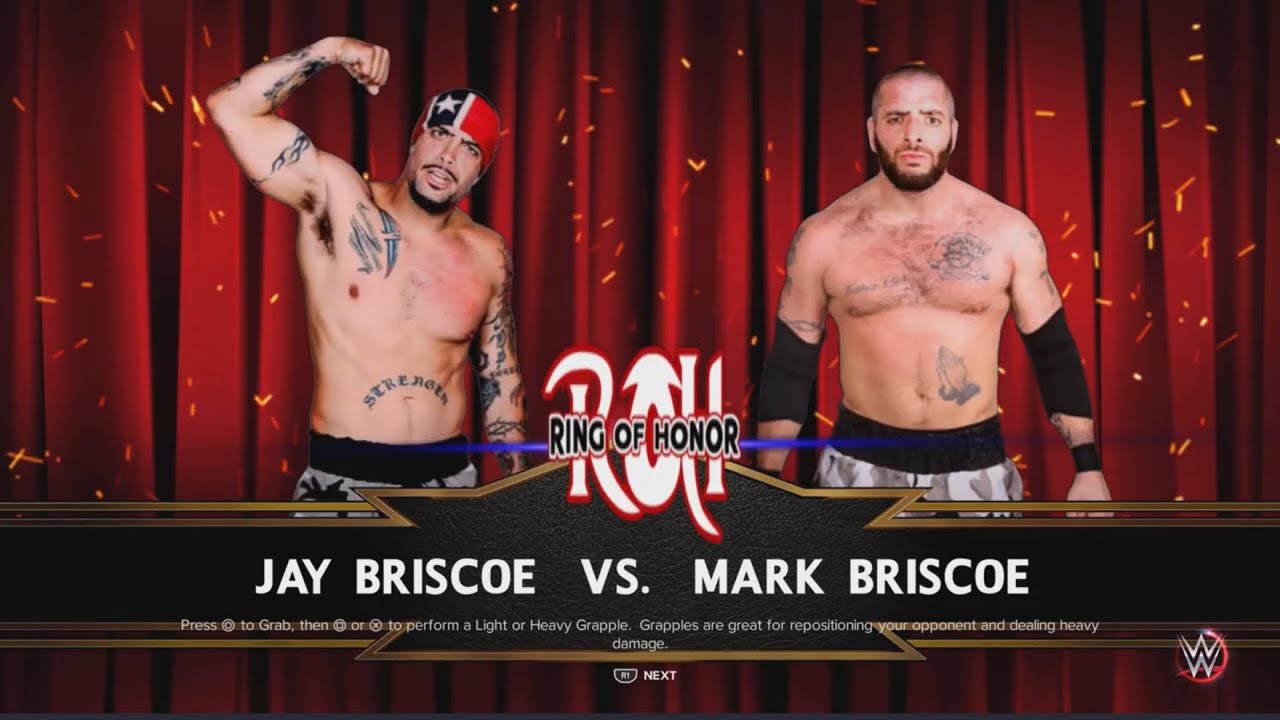 Jay Briscoe vs Mark Briscoe - ROH - WWE 2K23 - YouTube