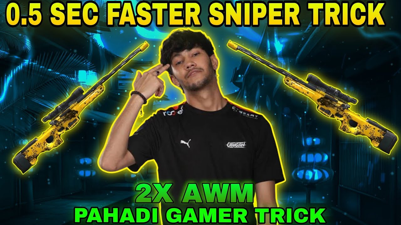 Best Fast sniping trick | 0.5 sec faster sniper trick | free fire 2 ...
