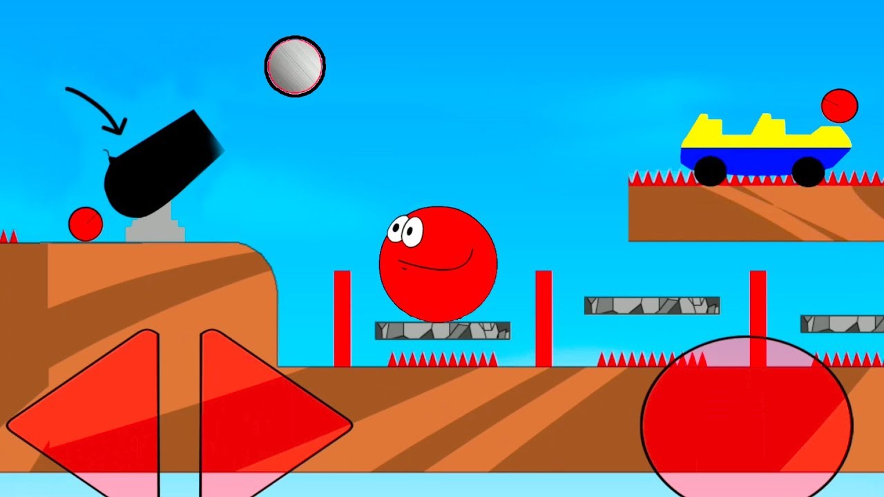 RED BALL 1 Motor vs Cannon Underground Level 1 to level 11 (New Update ...