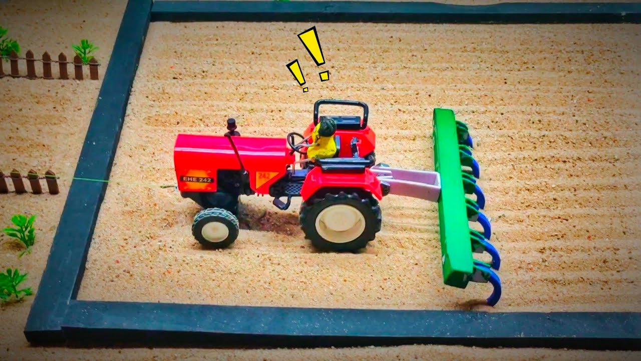 DIY tractor farm Diorama with house for cow | how to plant a wheat ...
