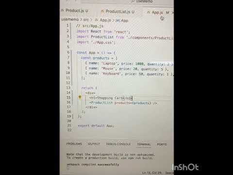 React JS small project by using React hook 'Use Memo' - YouTube