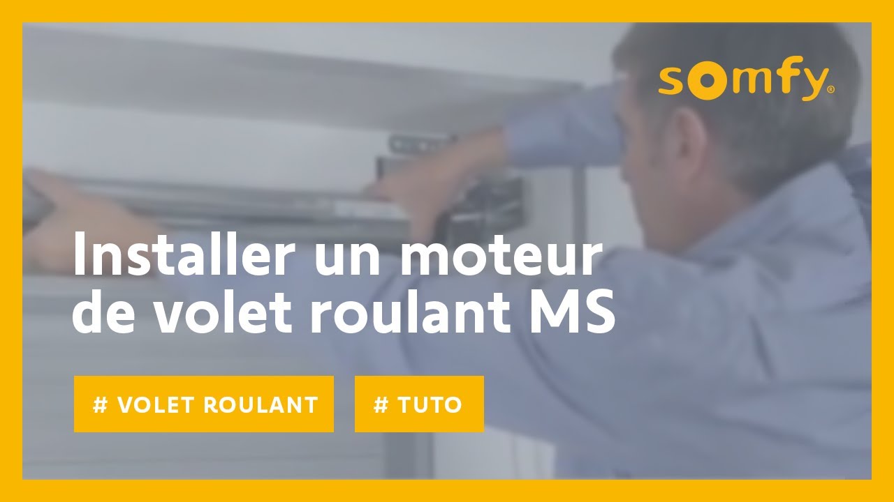 Comment installer un kit de motorisation MS pour volet roulant | Somfy - YouTube