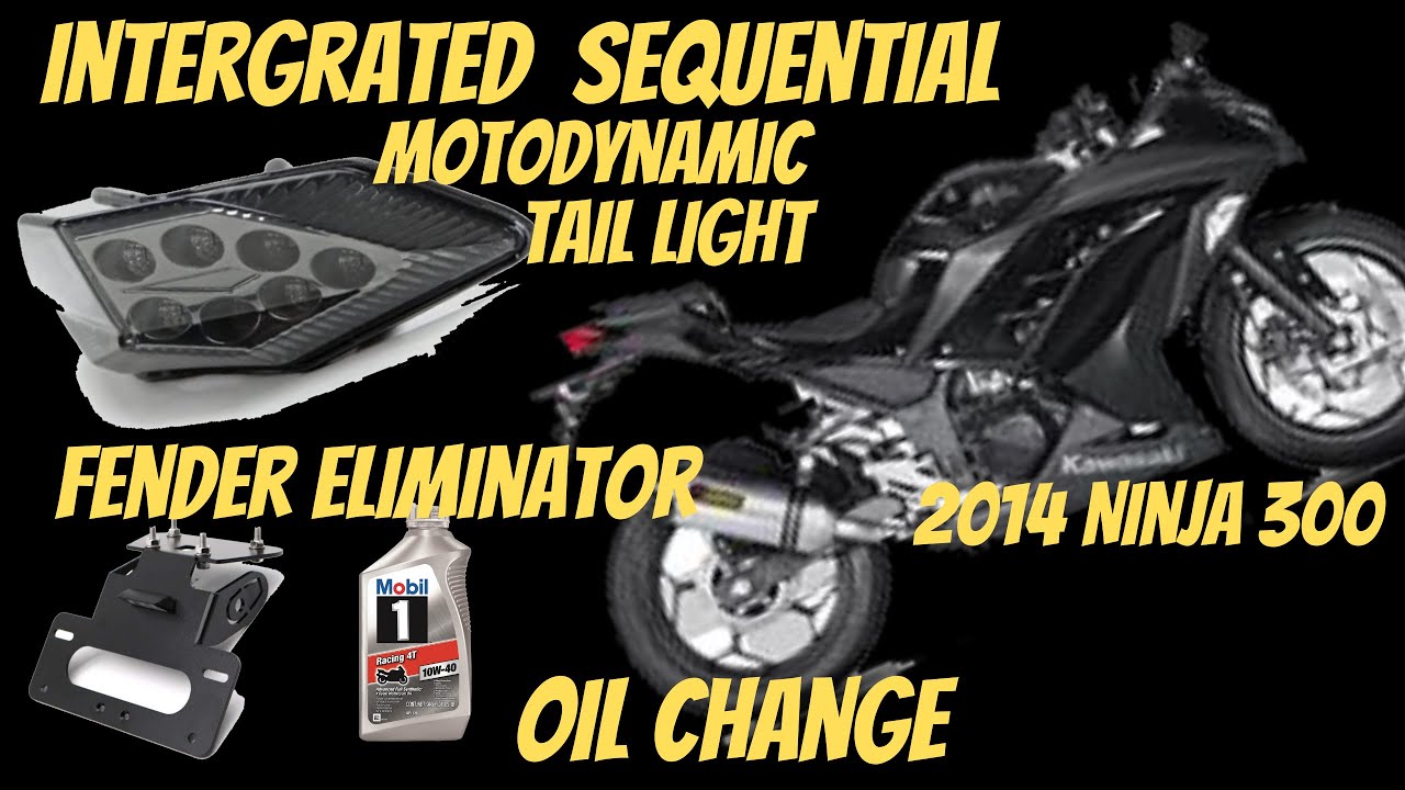 MotoDynamic Smoke LED Turn Signal Tail Light - 2014 Ninja 300 ...