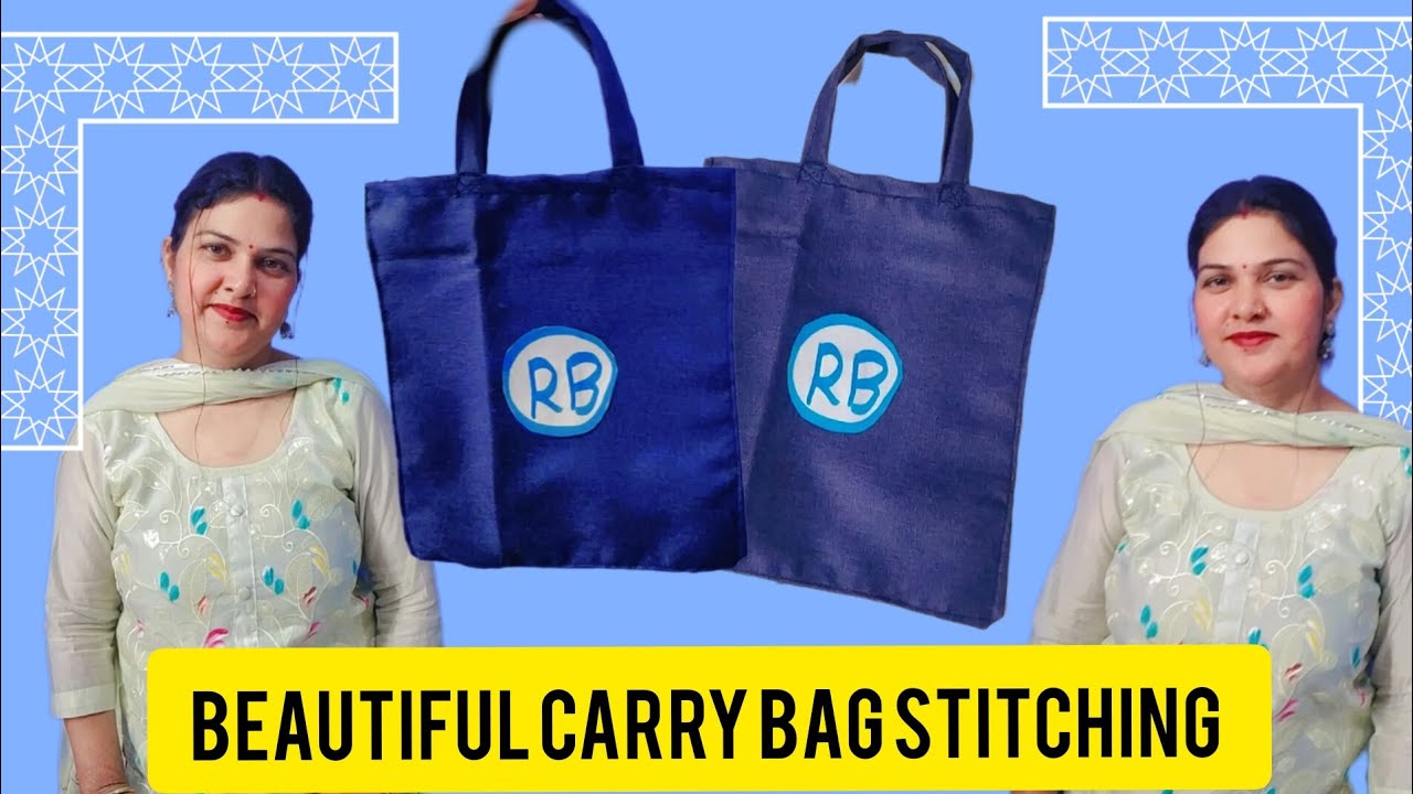 carry bag stitching and cutting किस तरीके से करते हैं आई बताते हैं 😍👌🛍️ ...