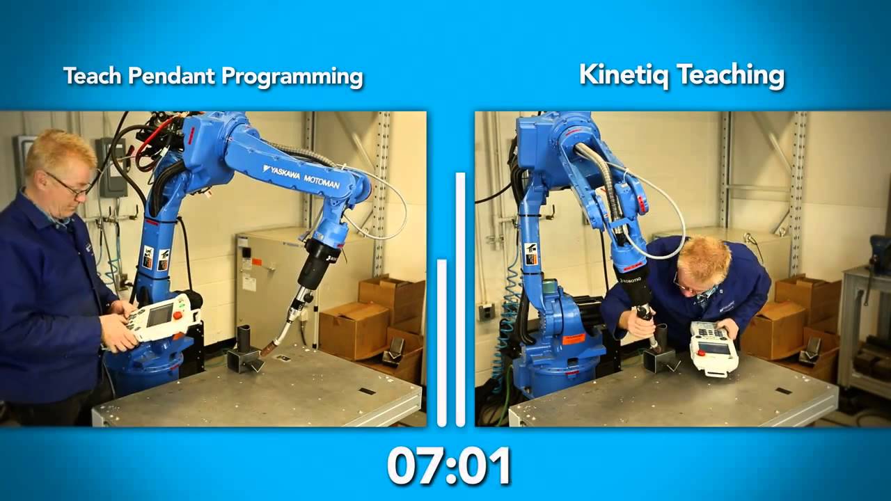 Kinetiq teaching vs Teach Pendant Programming - YouTube