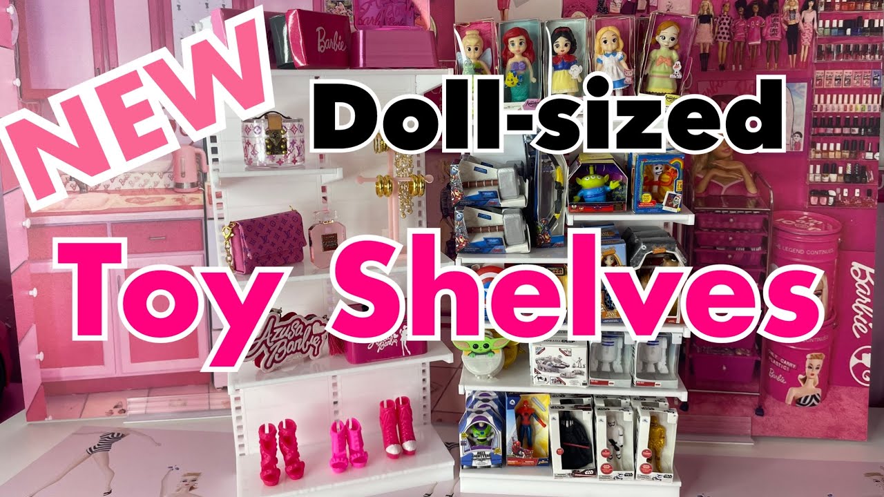 NEW! CUTEST TOY SHELF for BARBIE DOLLS!! 1/6 scale miniature - YouTube