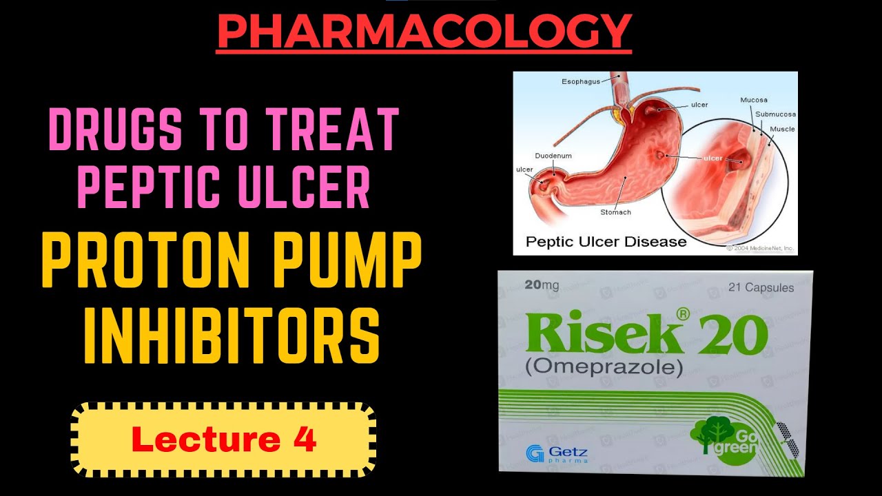 Proton Pump Inhibitors - GIT Pharmacology - Drug to treat Peptic Ulcer ...