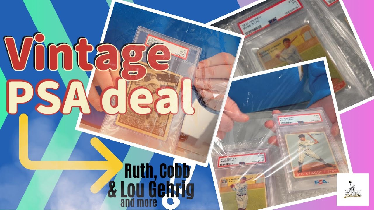 VINTAGE PSA DEAL UNBOXING - Ruth, Cobb, Gehrig - YouTube