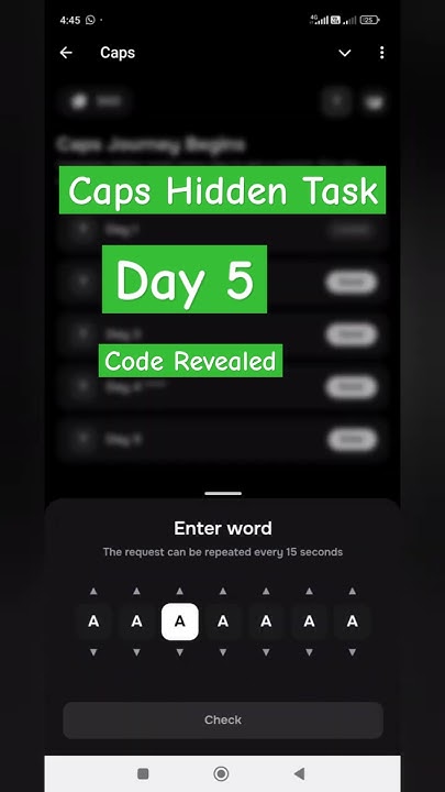 Caps Hidden Task | Caps Day 5 code | Caps daily puzzle today | Caps ...