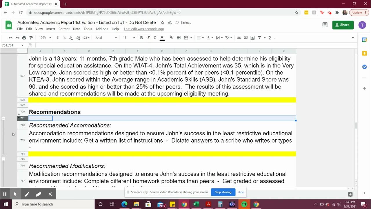 Automated Academic Achievement Report Tutorial #3 - YouTube