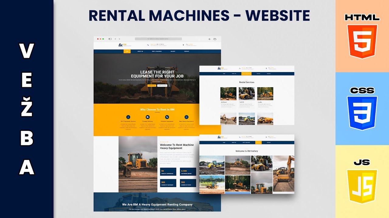 VEŽBA - HTML, CSS & JS - Machines website - 1. Uvod - YouTube