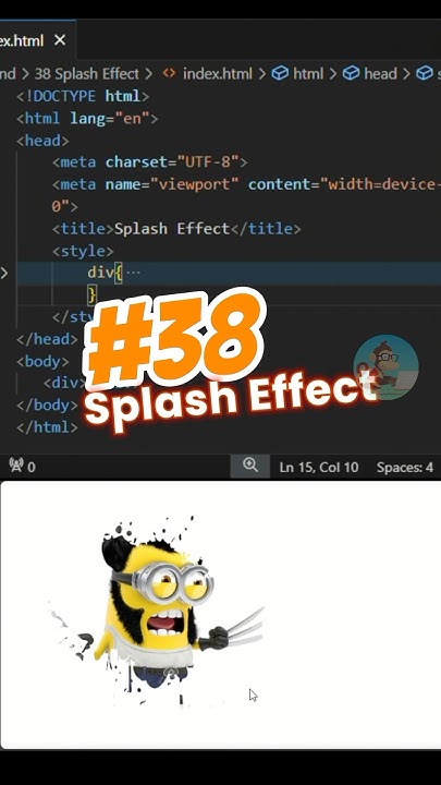 38/100: Splash Effect in CSS. #css #html #tutorial #splash #effects #codingsimplifiedspace # ...