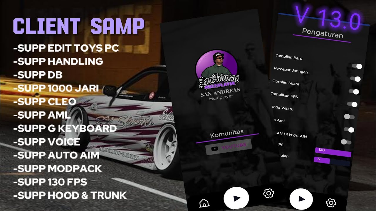 [SHARE] CLIENT SAMP TERBARU | BY @bangsquid | TERBARU V 13.0 - YouTube