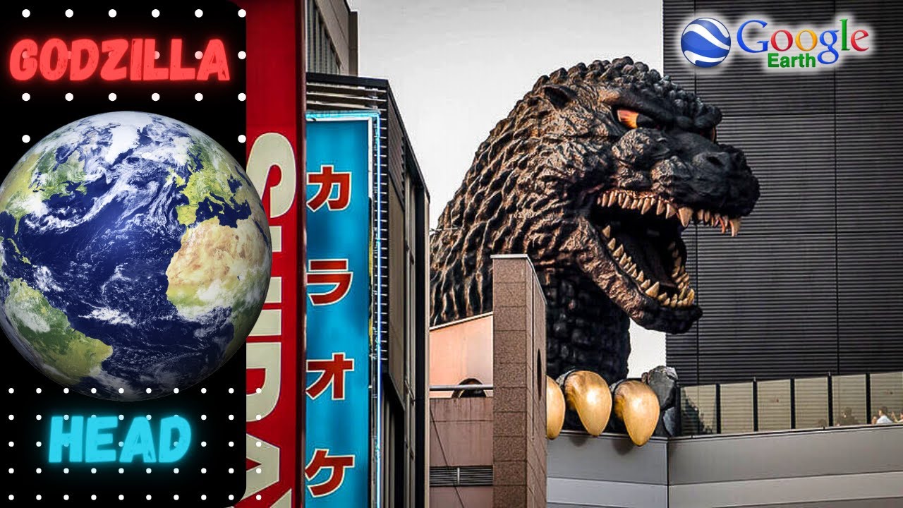 Godzilla Head on Google Earth and Google Maps - YouTube