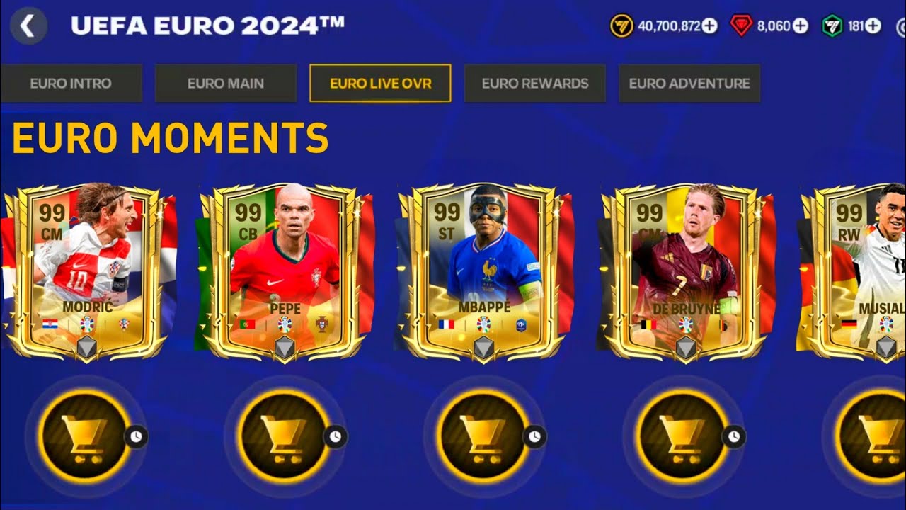 WOW!! OFFICIAL EURO MOMENTS EVENT FC MOBILE 24 | 96-99 OVR FREE REWARDS ...