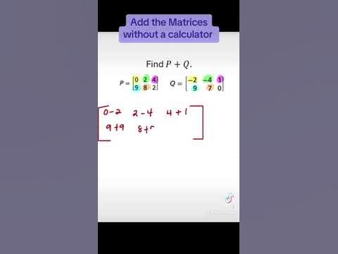 Matrices — Addition - YouTube