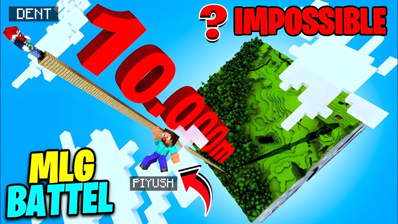 IMPOSSIBLE 😱 MINECRAFT MLG BATTLE WITH @piyushjocgaming - YouTube