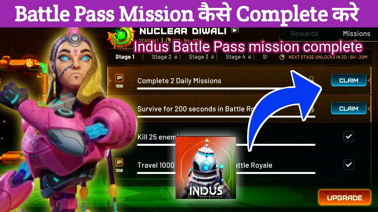 How to complete Battle Pass Mission Indus Mobile Game | Easy Complete ...