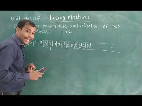 TM Construction for multiplication of two unary numbers Part 1 - YouTube