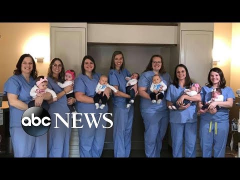 Hospital baby boom: 8 OBGYN nurses give birth to adorable babies