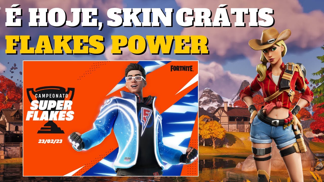 HOJE VOCÊ PODE CONSEGUIR A SKIN FLAKES POWER GRÁTIS NO FORTNITE - YouTube