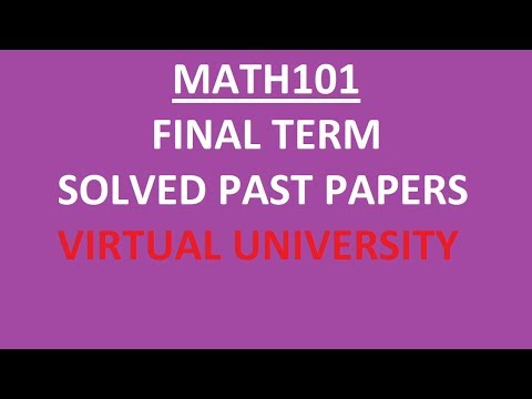 MTH101 ||SOLVED PAST PAPERS ||VIRTUAL UNIVERSITY - YouTube