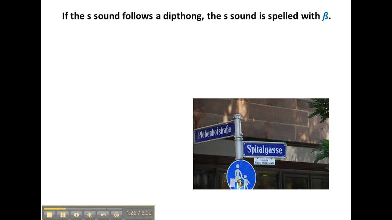 eszett or ss in German - www.germanforspalding.org - YouTube