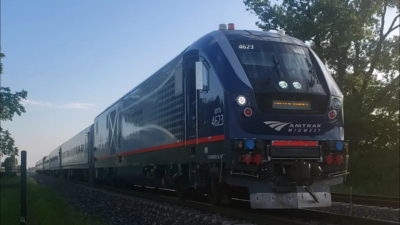 Amtrak 306 Lincoln Service arriving at Carlinville Illinois 8/15/21 ...