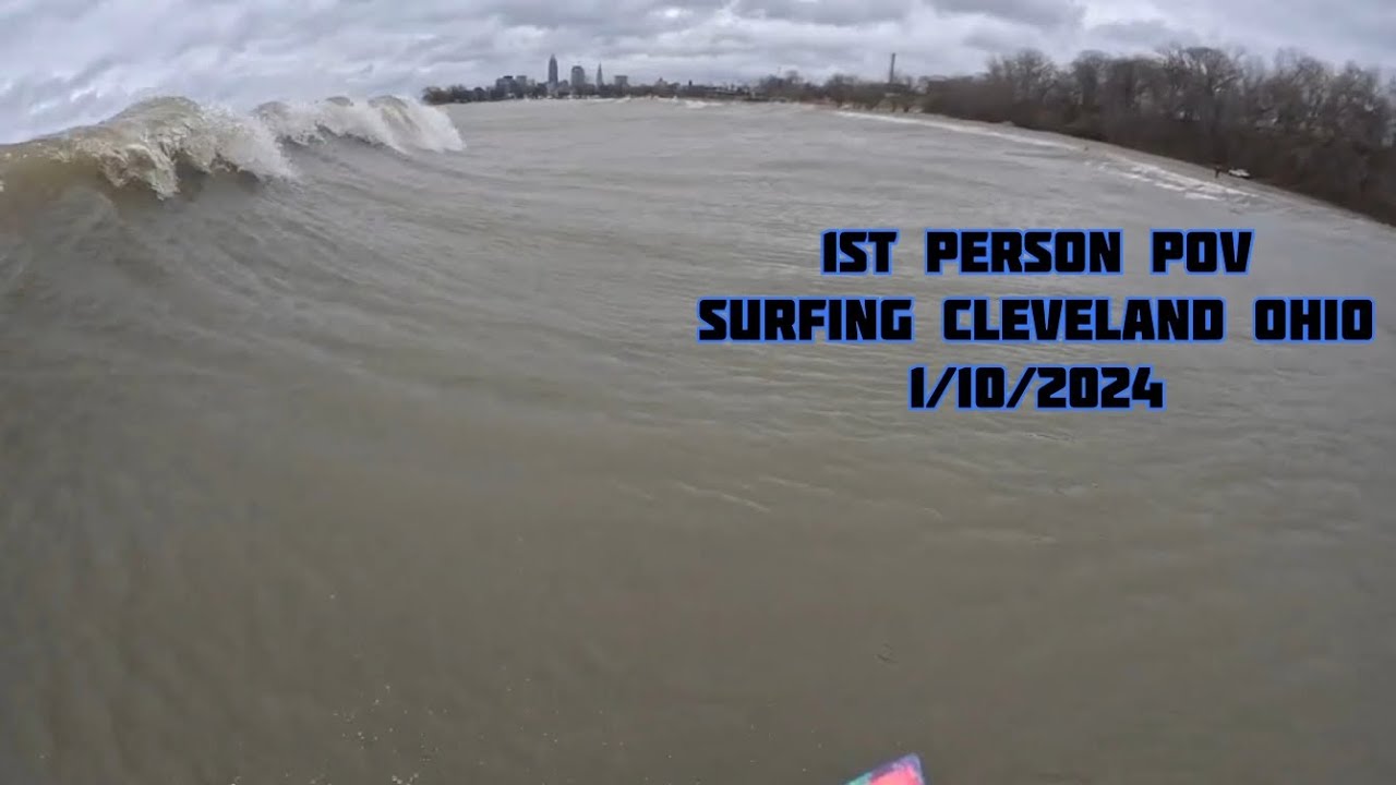 RAW Audio 1st Person POV Surfing Cleveland Ohio | 1/10/2024 - YouTube