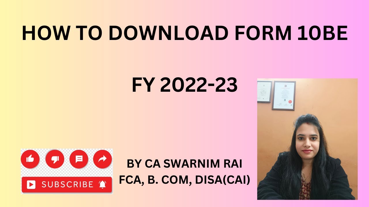 HOW TO DOWNLOAD FORM 10BE FOR FY 22-23? Error in downloading solved ...